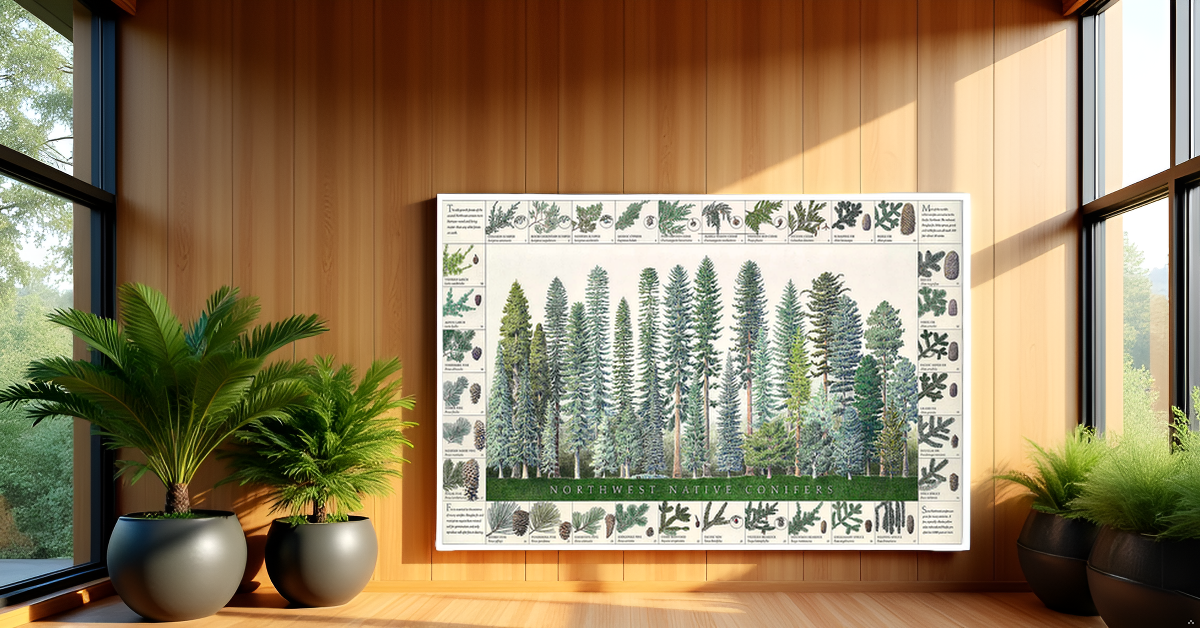 Northwest Native Conifers Poster and Identification Chart (24"x36 ...